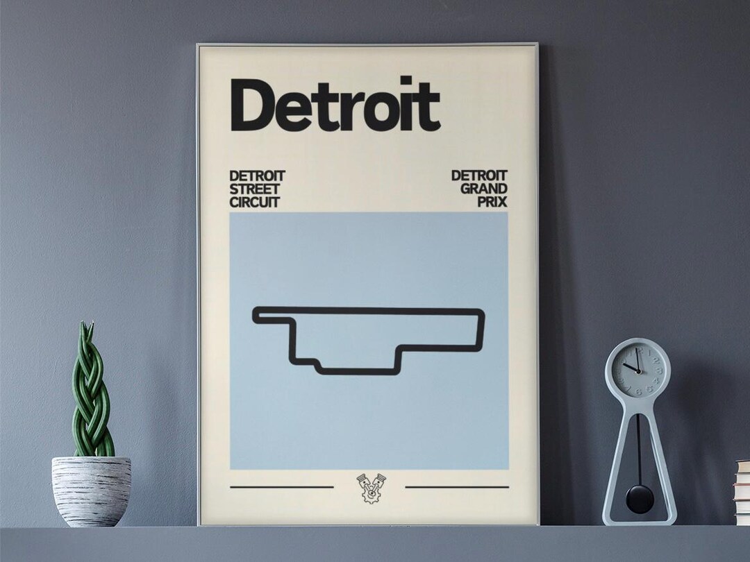 Detroit Indycar Poster, Detroit Grand Prix, Detroit Street Circuit ...