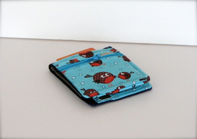 Wallet-children's- Red Robin Design - Fabric Wallet With Red Robin Bird ...