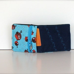 Wallet-children's- Red Robin Design - Fabric Wallet With Red Robin Bird ...
