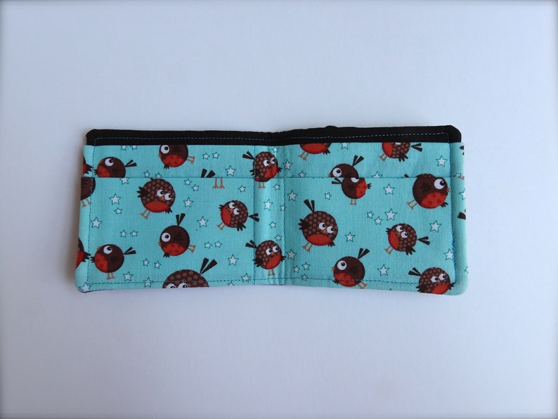 Wallet-children's- Red Robin Design - Fabric Wallet With Red Robin Bird ...