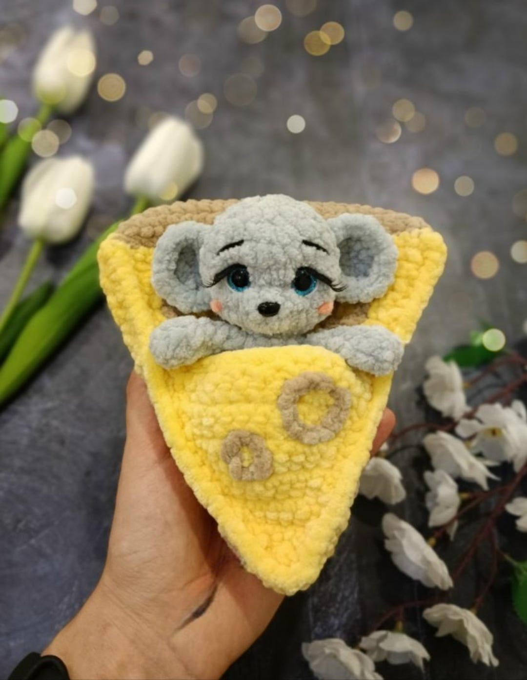 Mouse in Cheese Crochet Pattern • Amigurumi PDF Tutorial • Plush Mouse ...