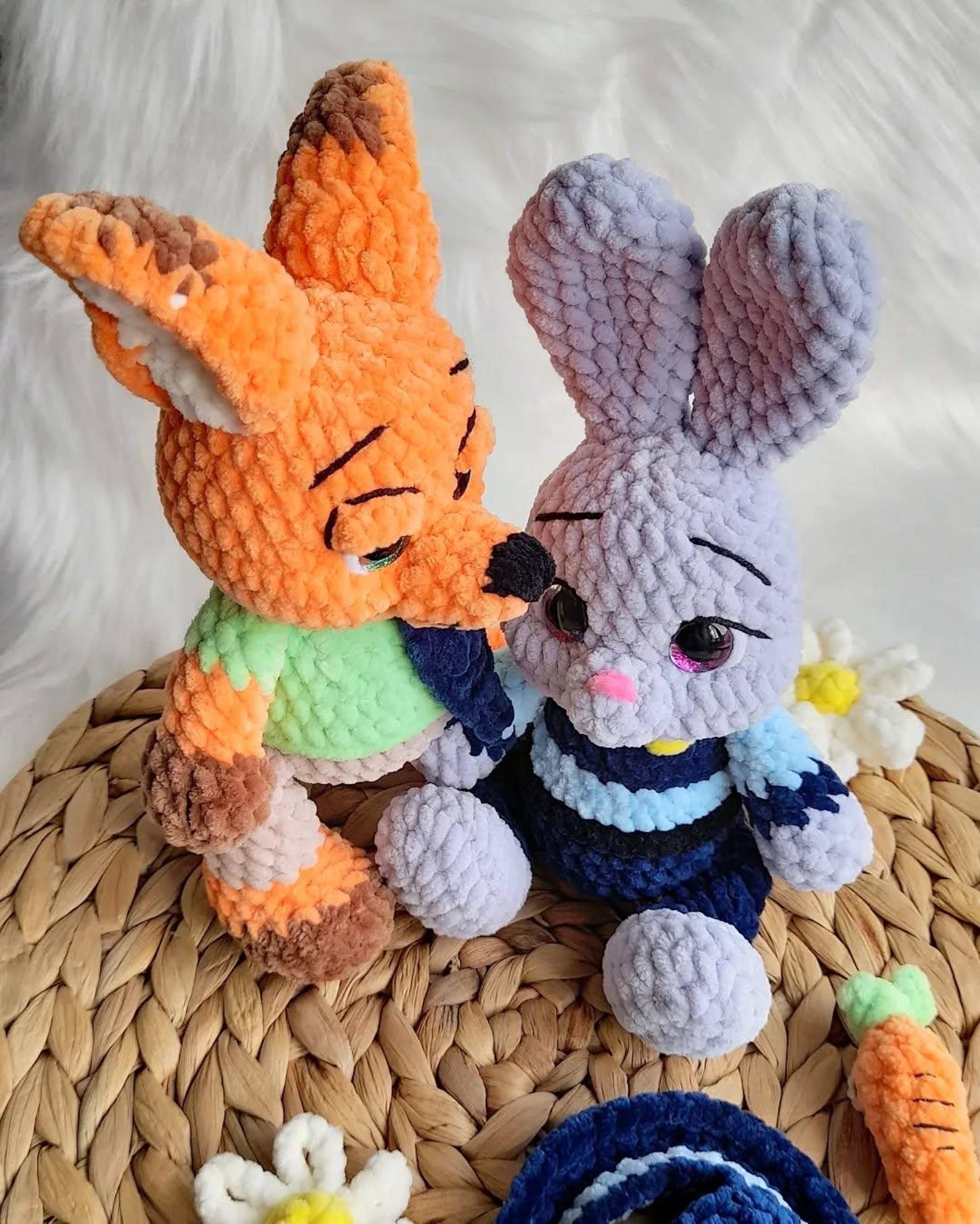 2 in 1 Nick and Judy Crochet Pattern. English Pattern, Amigurumi ...