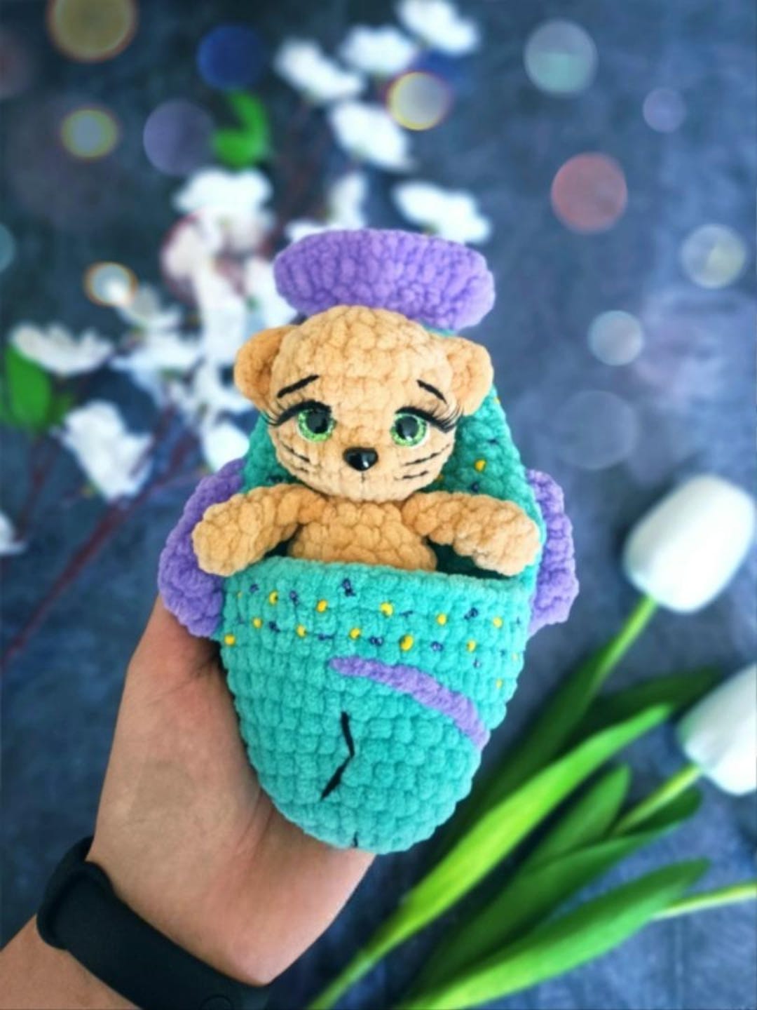 Cat in a Fish Crochet Pattern • Amigurumi PDF Tutorial • Plush Cat With ...