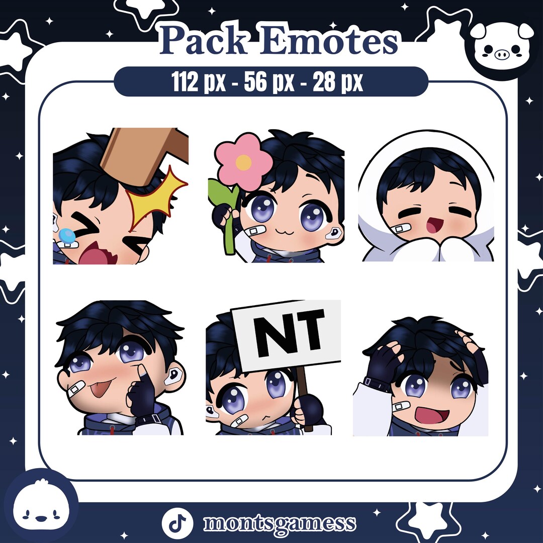 Pack of 6 Cute Valorant ISO Emoticons. for Twitch, Streamers, Youtube ...