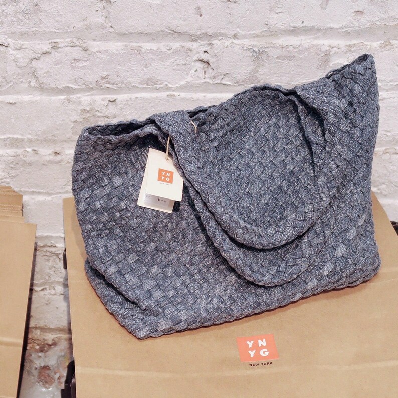 Calliope Denim Tote Bag Limited Edition, Hand Woven Tote, Carry All ...
