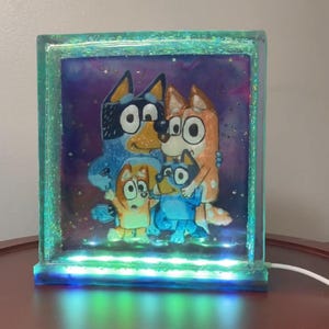 Bluey Glow-in-the-dark Lamp/ Night Light- Luxury Gifts - Etsy