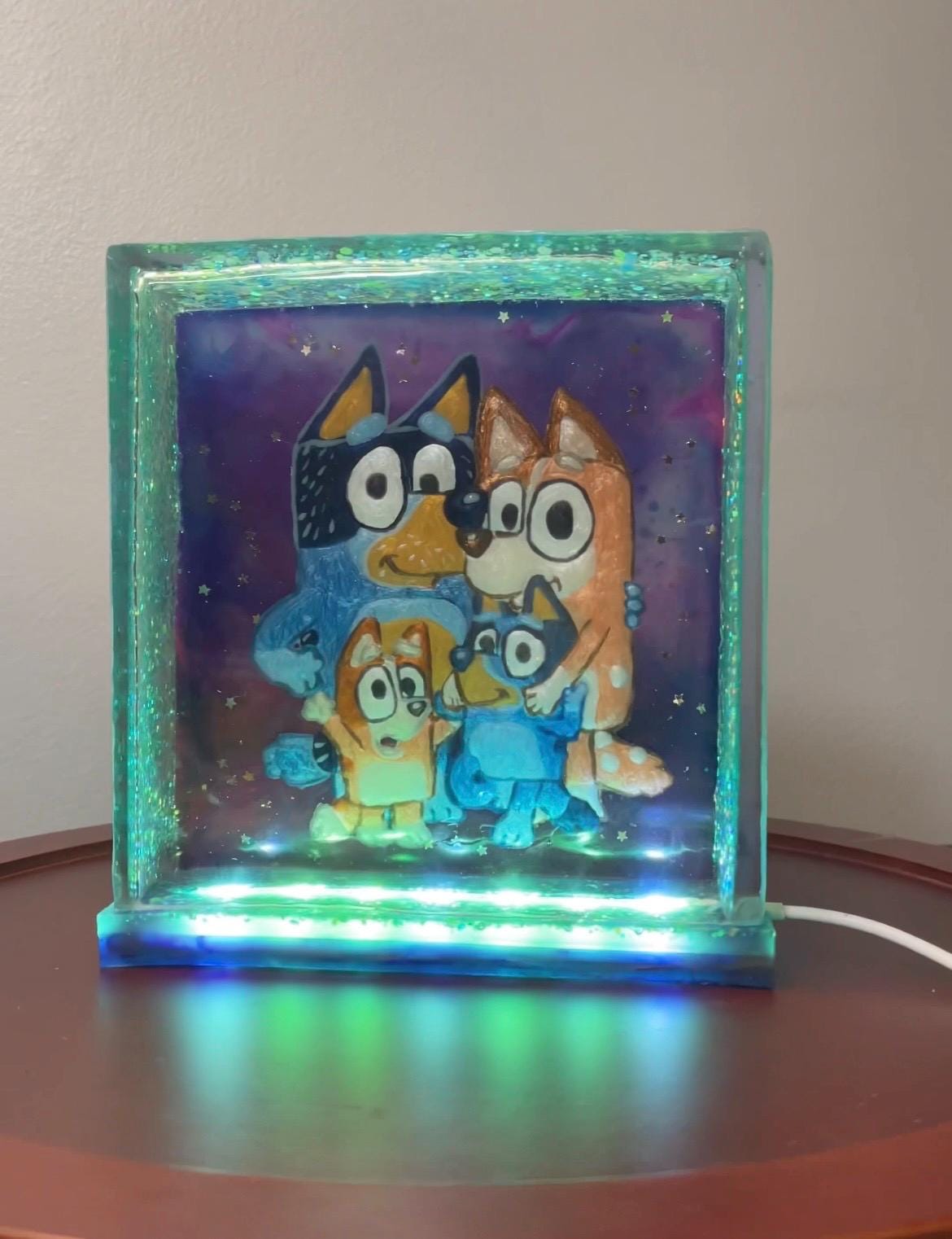 Bluey Glow-in-the-dark Lamp/ Night Light- Luxury Gifts - Etsy