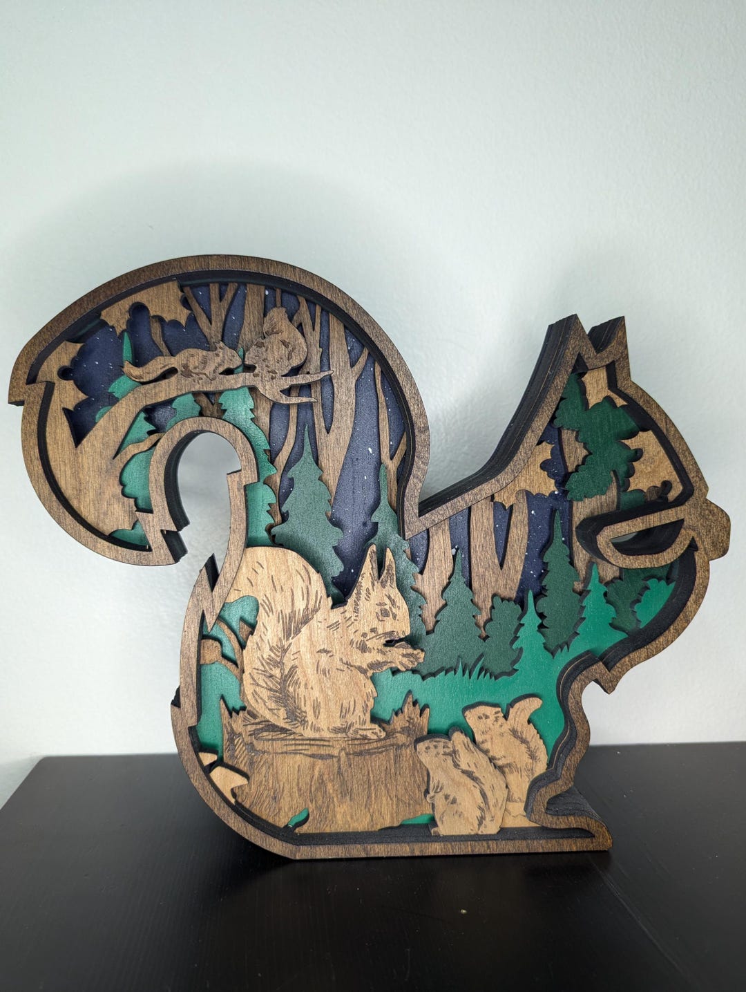Wood Layered Squirrel - Etsy