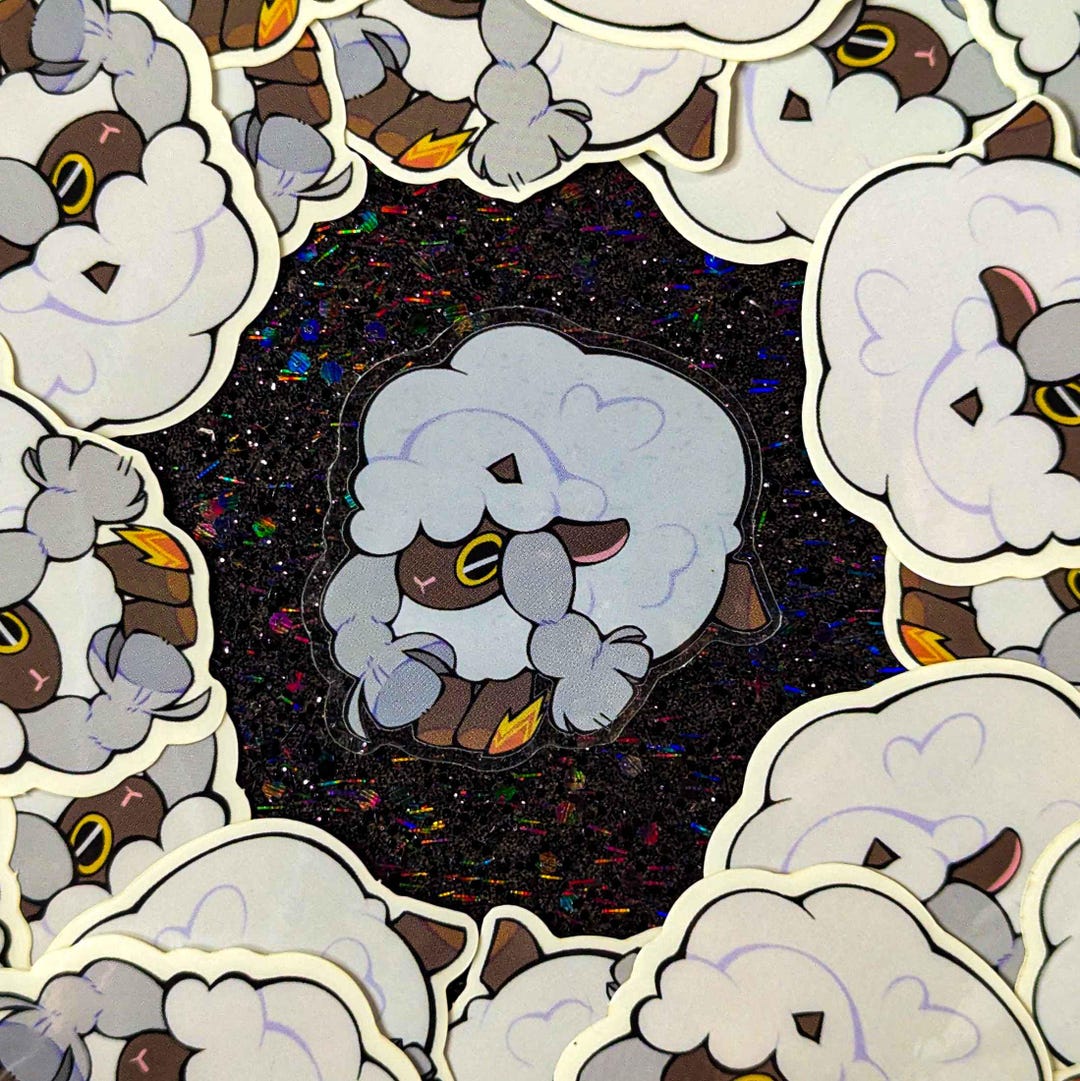 Wooloo Pokemon Transparent Sticker - Etsy