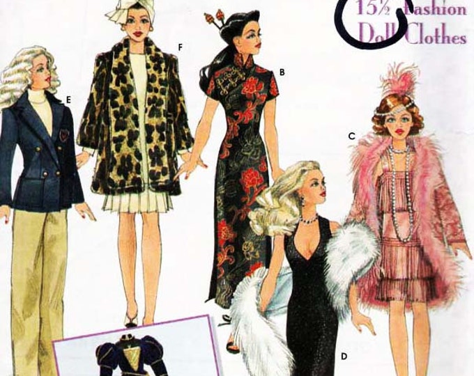 Simplicity 9049 Fashion Doll Clothes Pattern Couturier Collection UNCUT ...