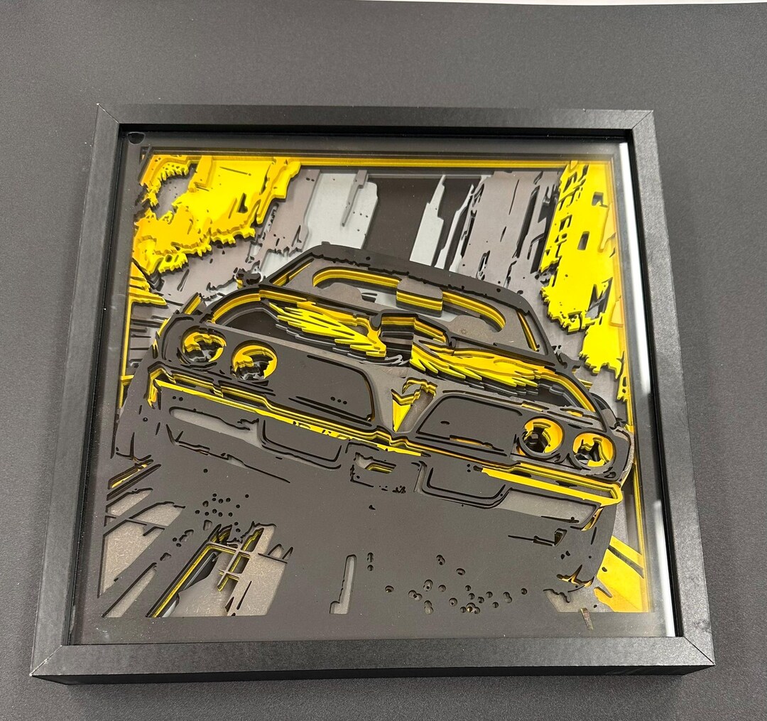 Iconic Pontiac Firebird Trans Am Layered Artwork Shadow Box - Etsy
