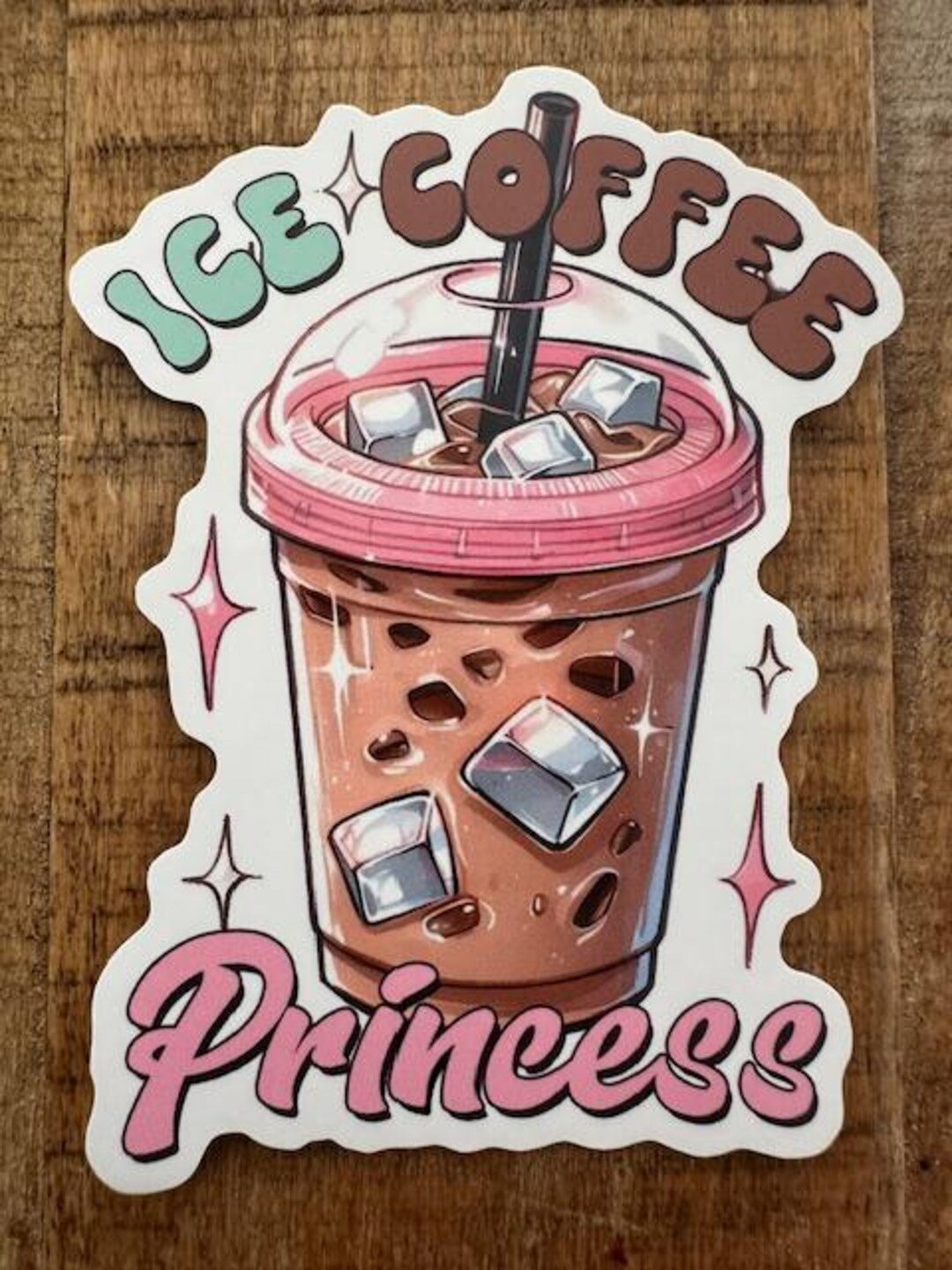 Vinyl Sticker, Laptop Decal, Iced Coffee, Coffee, Cartoon, Quote ...