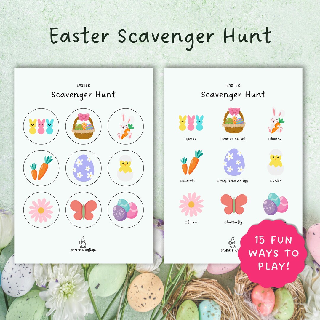 Easter Scavenger Hunt Game: Kids Activity, 3 Variations (PDF) - Etsy