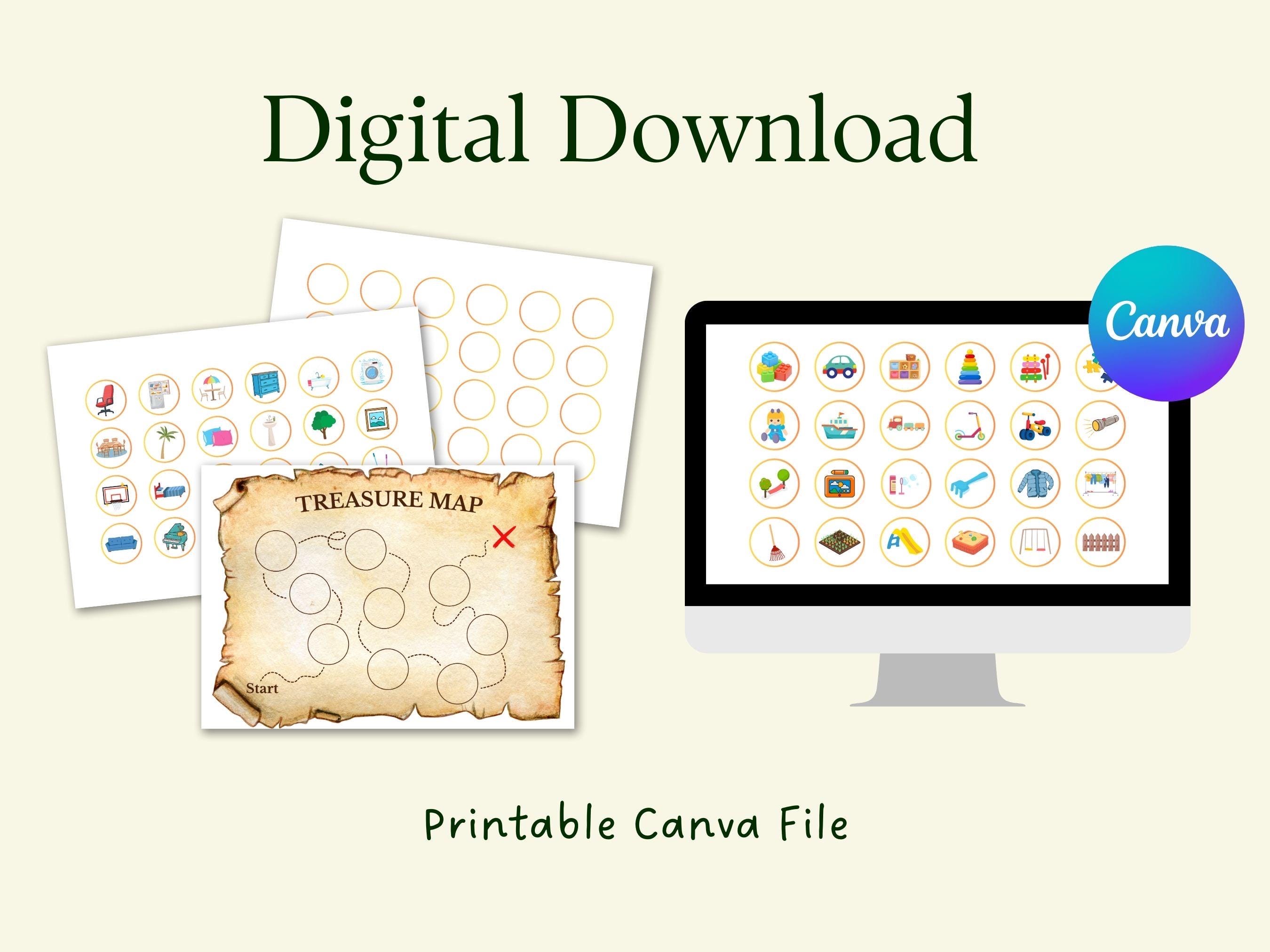 Printable Treasure Map Scavenger Hunt: Editable Pirate Party Game (PDF ...