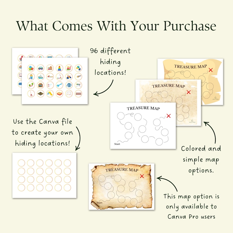 Printable Treasure Map Scavenger Hunt: Editable Pirate Party Game (PDF ...