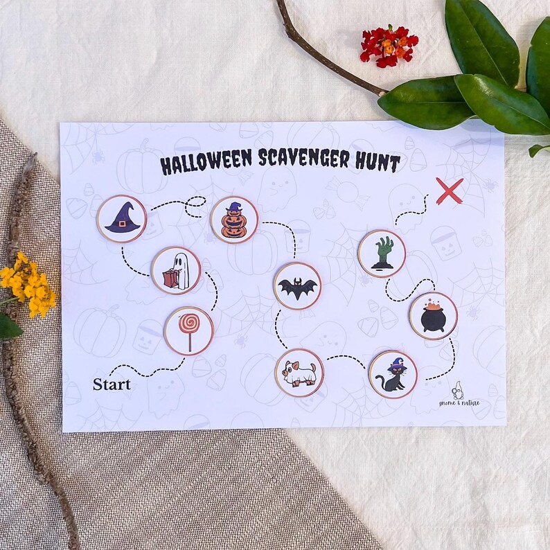 Printable Halloween Scavenger Hunt for Kids: Editable Canva File ...