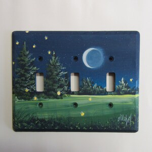 Single Switch Plate With Firefly Design Fireflies Wall Plate | Etsy