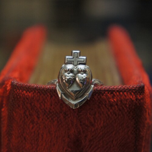 Solid Silver Antique Hope Faith Charity Three Virtues Ring - Etsy