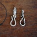 ONE Solid Silver Hand Holding Snake Hook Clasp Charm Holder Pendant - Etsy
