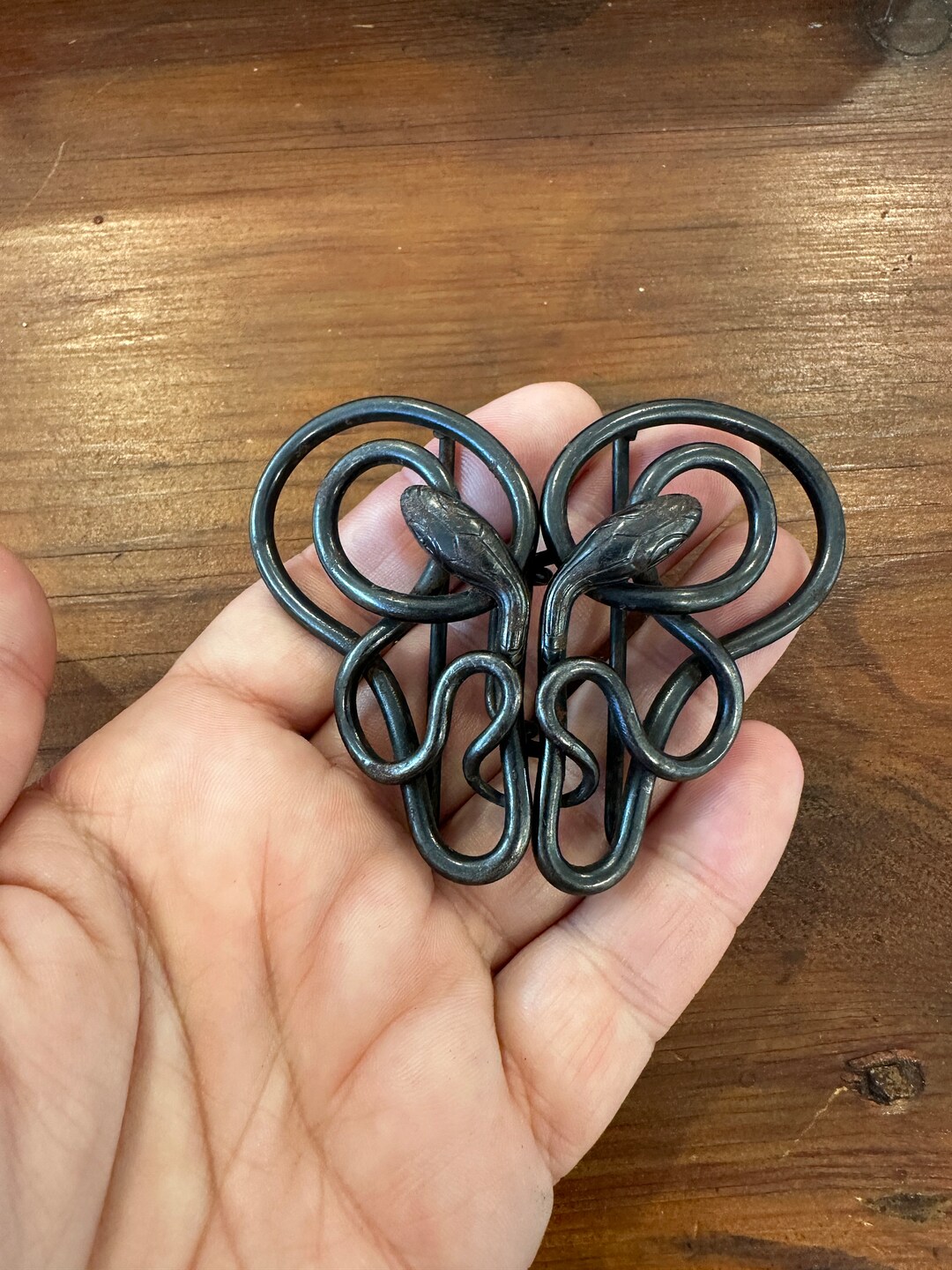 Antique French Entwined Writing Snakes Art Nouveau Belt Buckle for ...