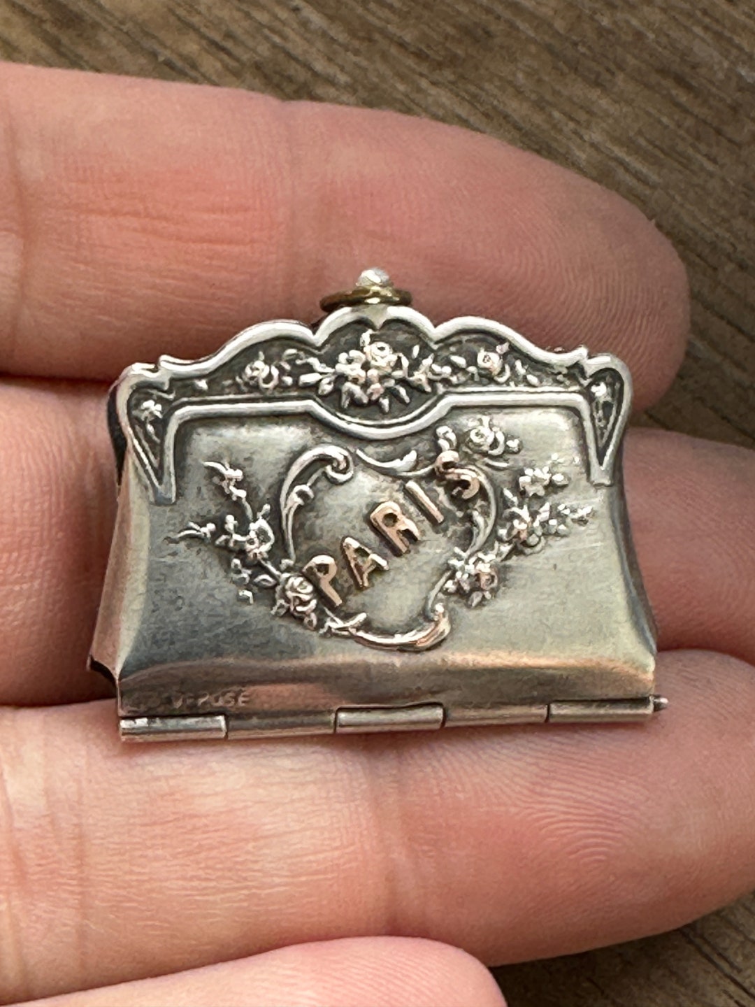 Antique French Paris Souvenir Purse Locket Charm Rare Collectible - Etsy