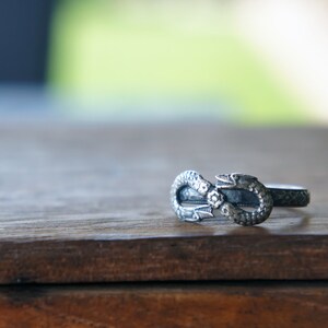 Solid Silver Antique Style Eternity Snake Ring Exclusive Design - Etsy