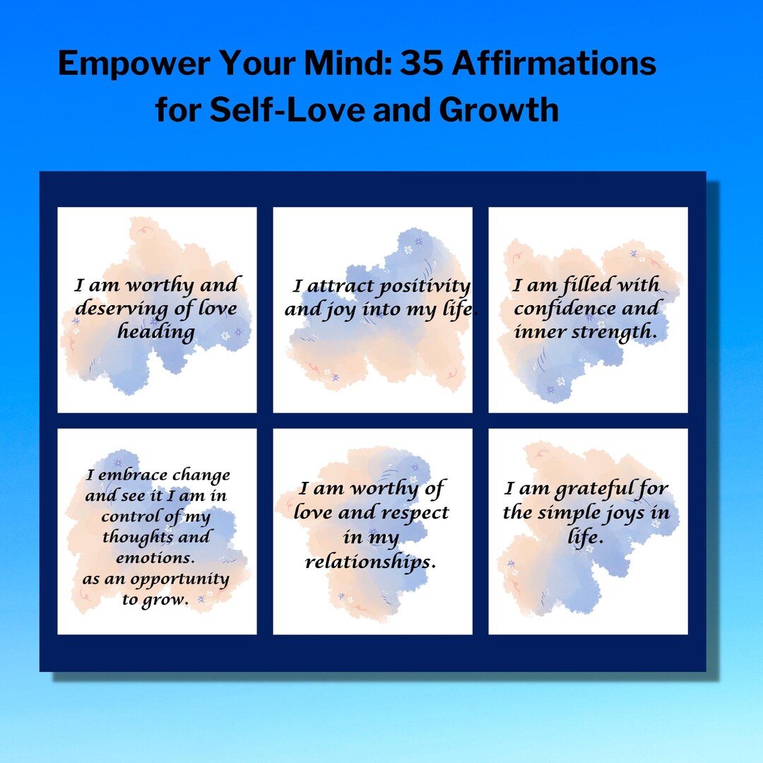 Empower Your Mind: 35 Affirmations for Self-love and Growth - Etsy