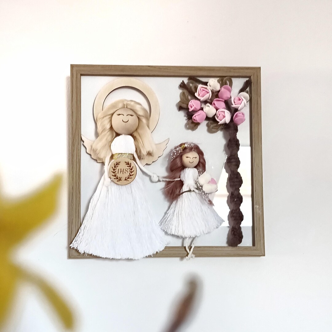 Guardian Angel Keepsake for Girl, First Communion Gift for Goddaughter ...
