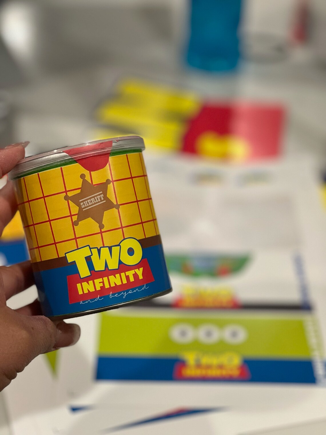 TWO Infinity and Beyond Pringles Labels Woody/buzz/alien - Etsy