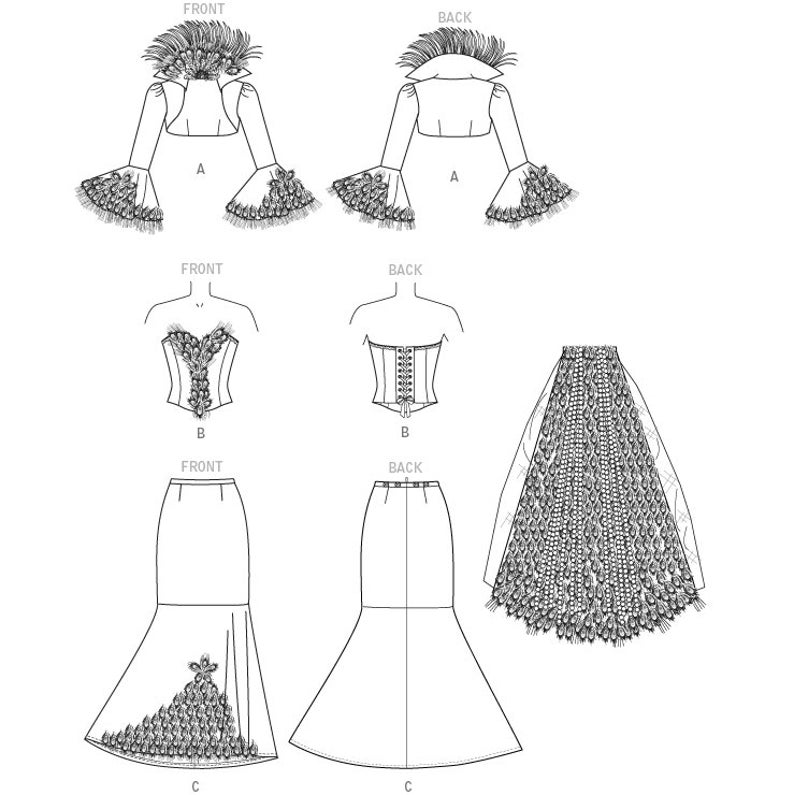 Original Peacock Costume Sewing Pattern by Yaya Han | Etsy