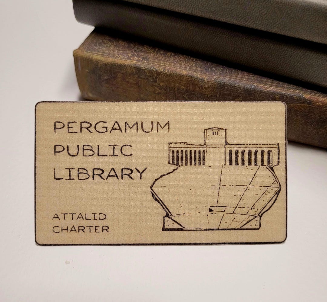 Pergamum Library Card - Historical Library of Pergamum in Anatolia ...