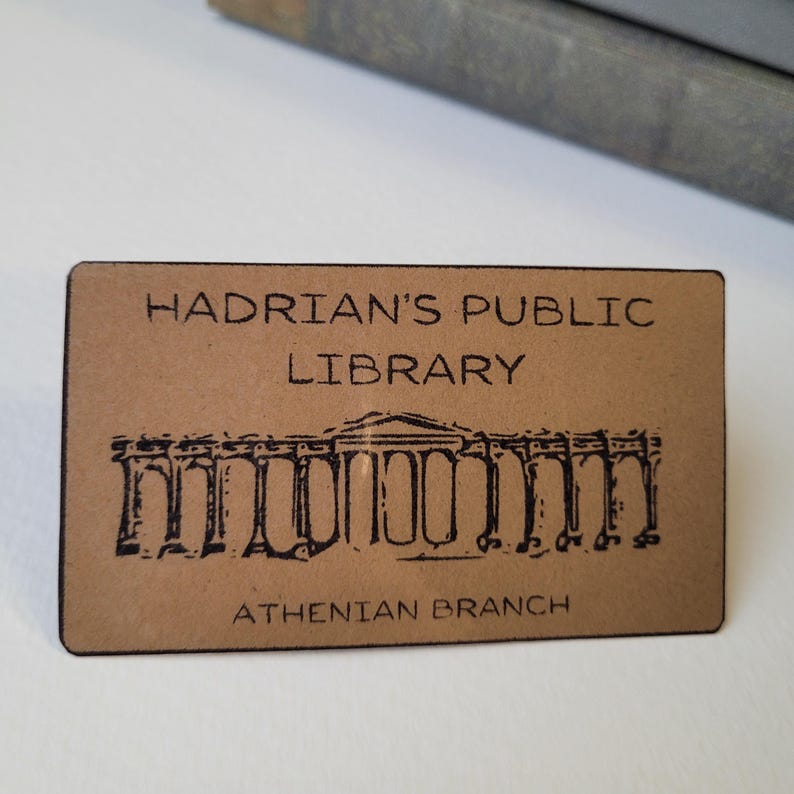 Hadrian's Library Card - Historical Library of Athens Historical ...