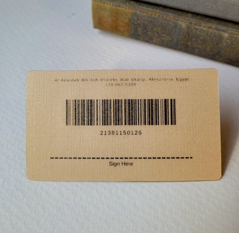 Alexandria Library Card - Historical Library and Lighthouse of ...
