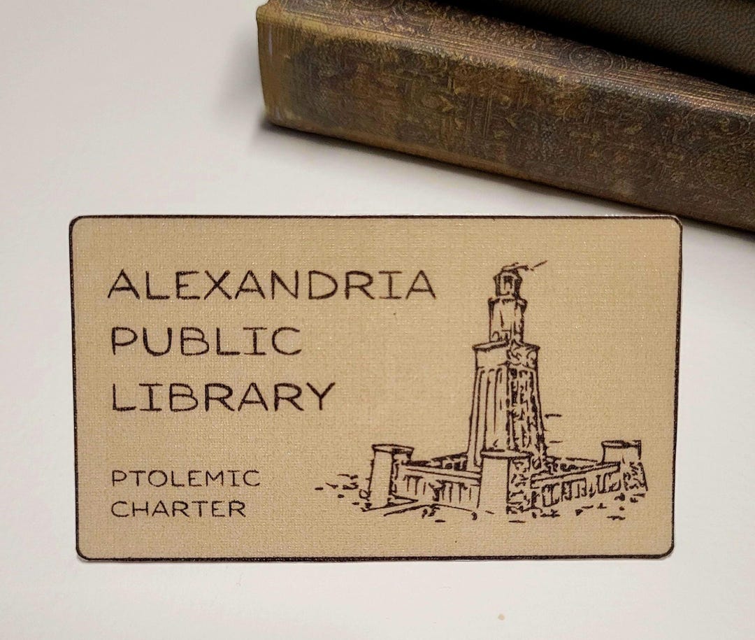 Alexandria Library Card - Historical Library and Lighthouse of ...