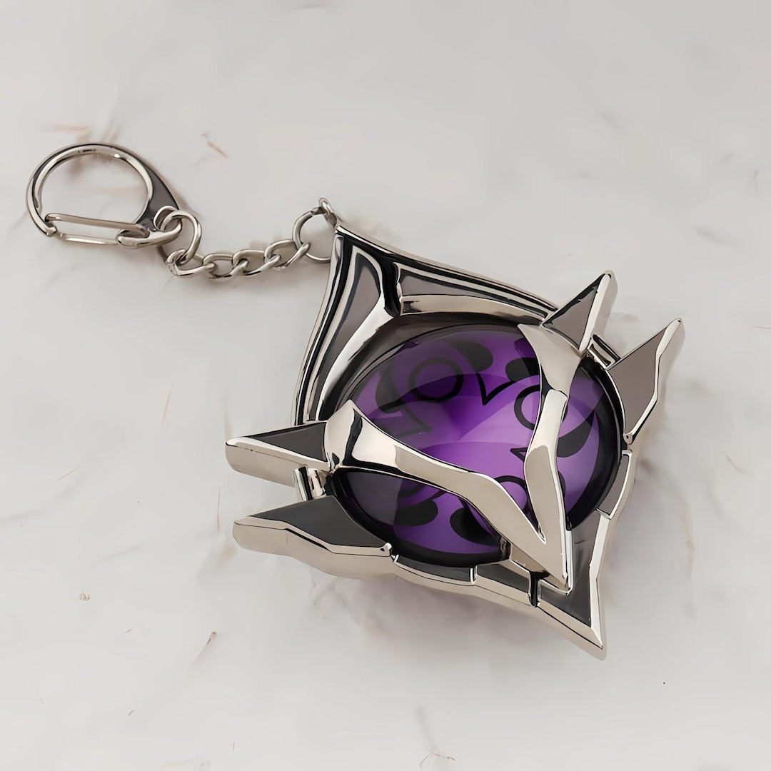 Handmade High-quality Genshin Impact Vision Metal Keychain With Glass ...