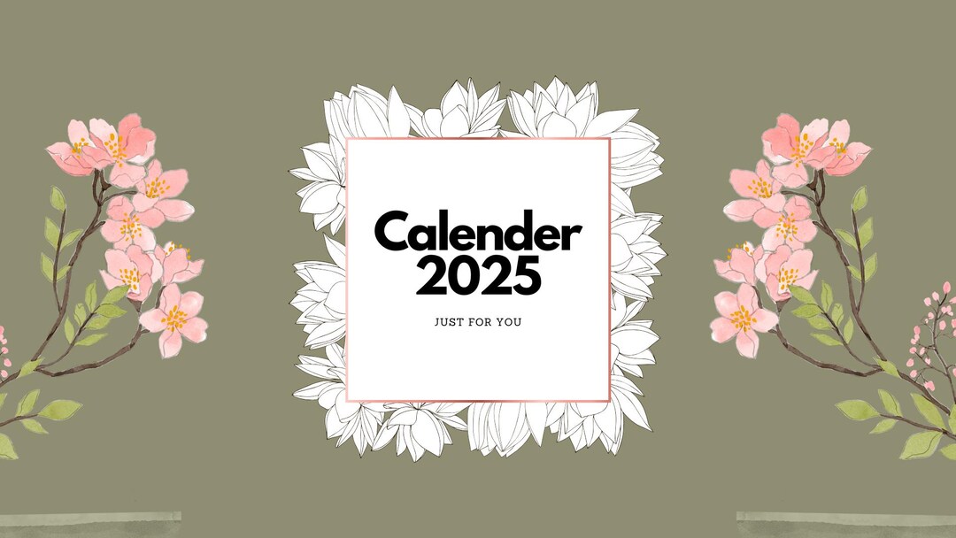 Pastel Minimalist Floral Calendar 2025 - Etsy