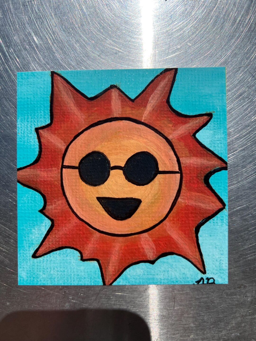 Whimsical Sun Fridge Magnet: Original Art Print, Friendship Gift - Etsy