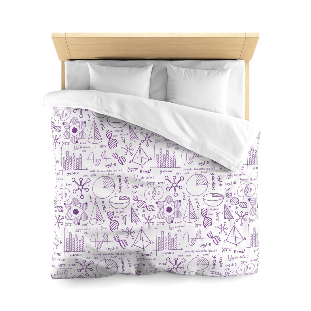 STEM Enthusiast Science Math Pattern Duvet Cover Soft & Cozy Bedding ...