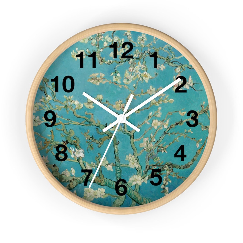 Vincent Van Gogh Wall Art Clock Almond Blossom, Tranquil Elegance - Etsy