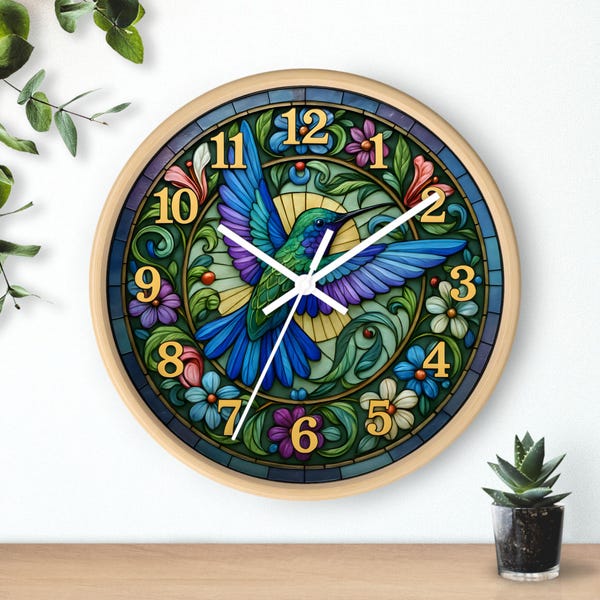Stained Glass Clock - Etsy