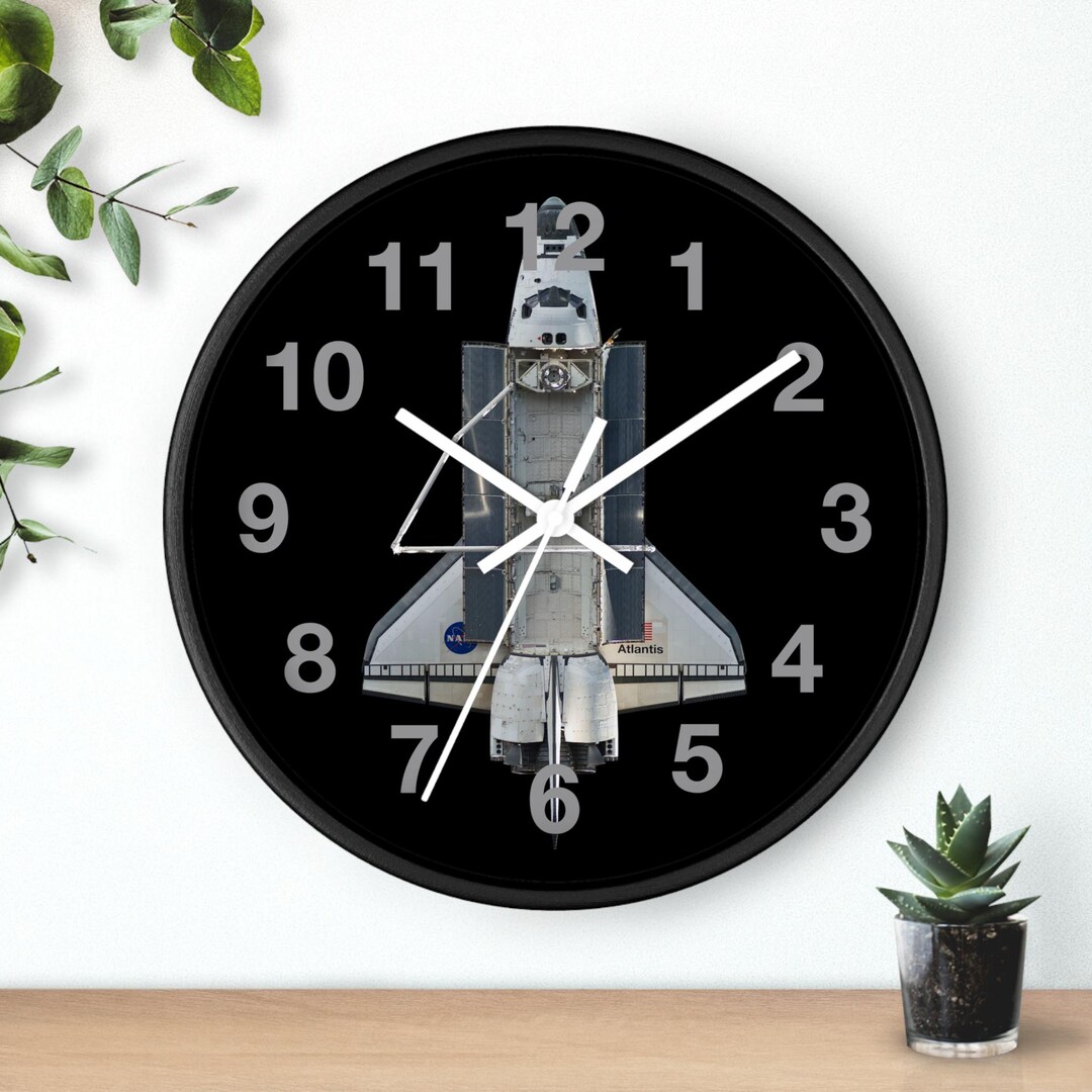 Wall Clock | Space Shuttle Atlantis Undocking From ISS | Engineer Gift ...