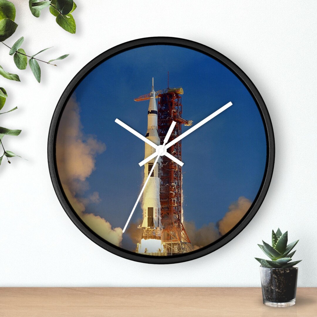 Apollo 11 Launch Wall Clock Historic Space Exploration - Etsy