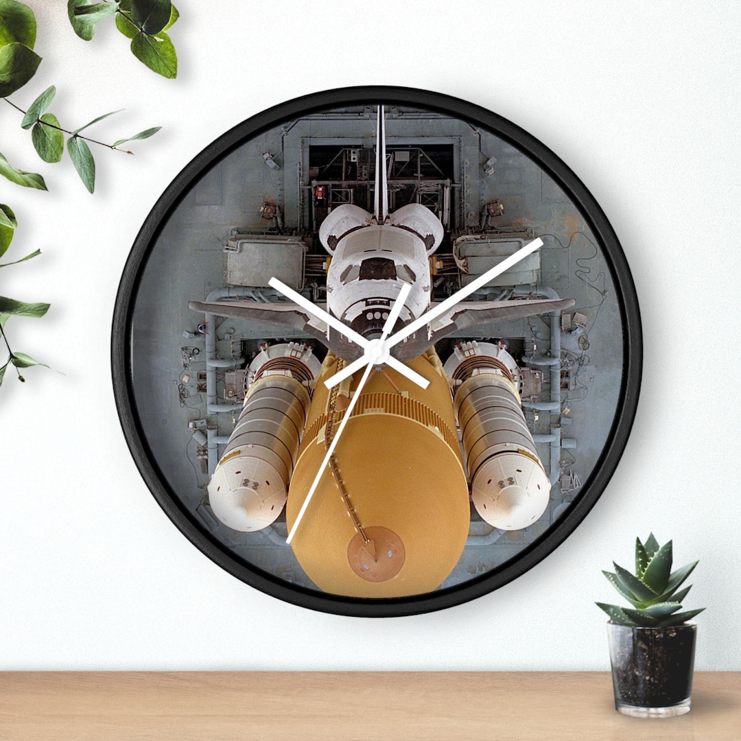 NASA Space Wall Clock, Silent Desk Clock, Apollo Shuttle Decor, Solar ...