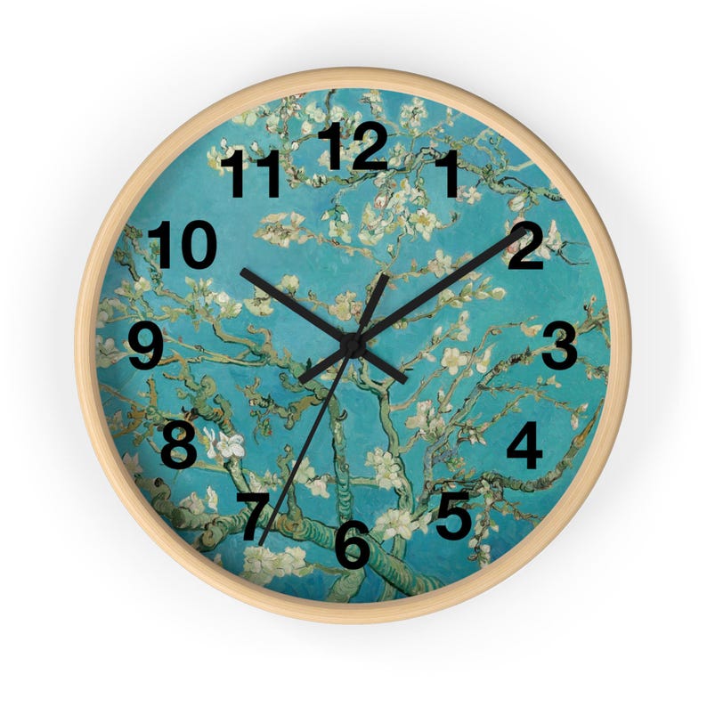 Vincent Van Gogh Wall Art Clock Almond Blossom, Tranquil Elegance - Etsy