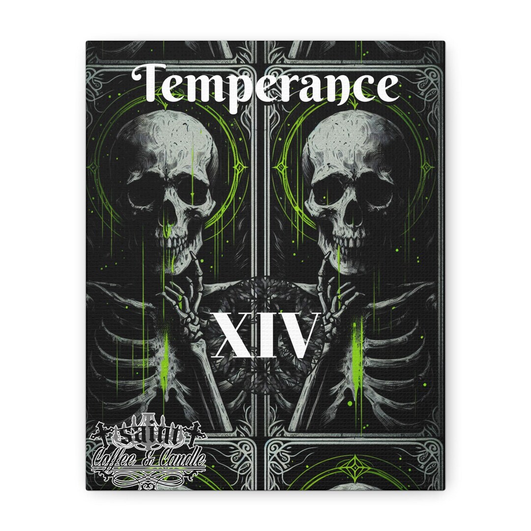 Temperance Tarot Card Print, Temperance Skeleton Wall Decor, Perfect ...