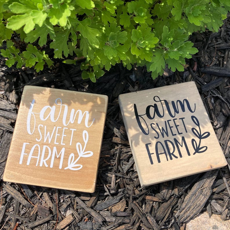 Farm Sweet Farm Sign: Reclaimed Wood Farmhouse Decor - Etsy