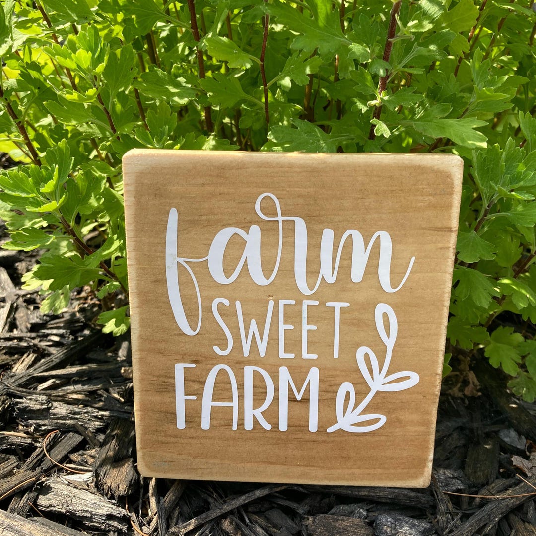 Farm Sweet Farm Sign: Reclaimed Wood Farmhouse Decor - Etsy