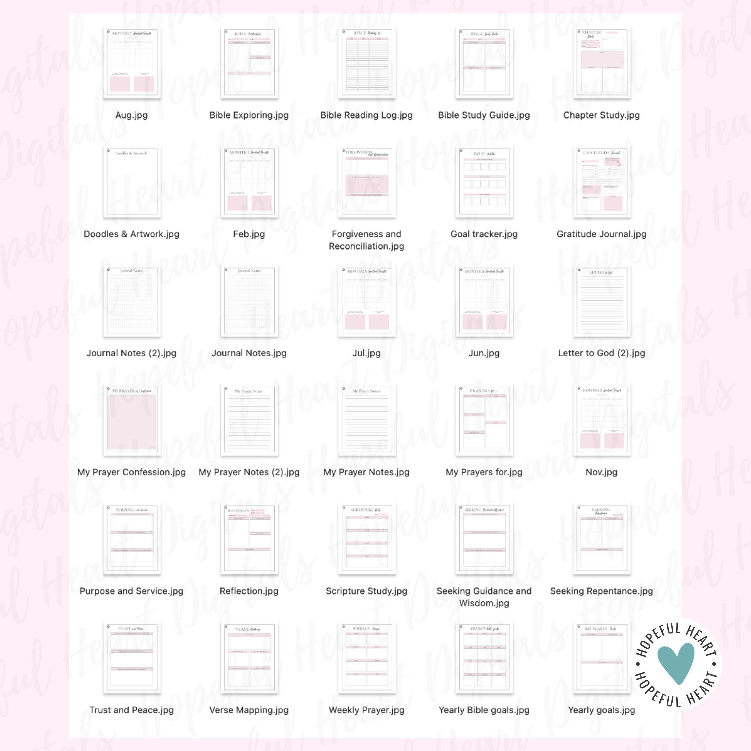 Prayer Journal Printable, Devotional Prayer Journal PDF, Bible ...