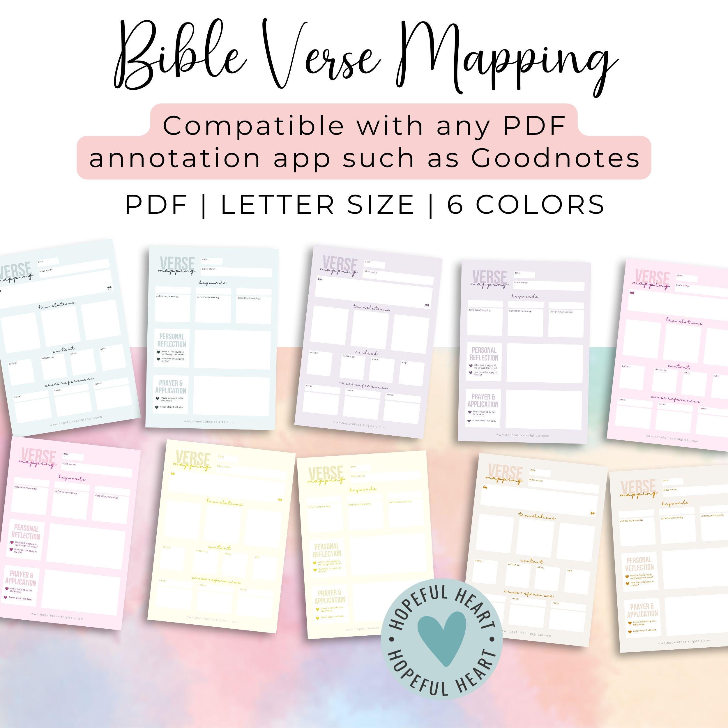 Bible Verse Mapping, Bible Verse Study Guide, Bible Study Template ...
