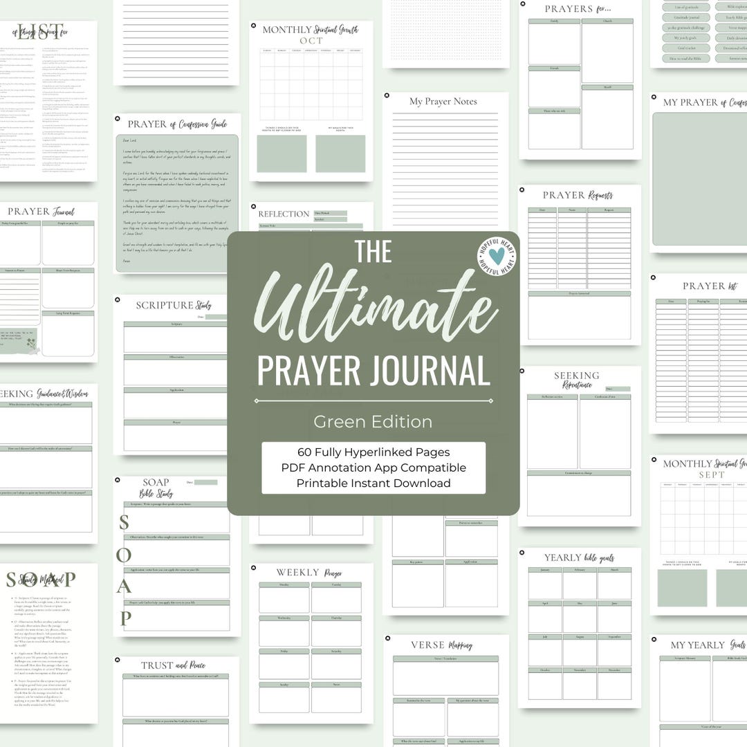 Prayer Journal Printable, Devotional Prayer Journal PDF, Bible ...